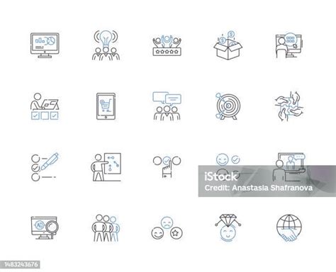 프로젝트 개요 아이콘 모음입니다 프로젝트 계획 작업 관리 목표 결과 활동 벡터 및 일러스트레이션 개념 집합입니다 디자인 구조