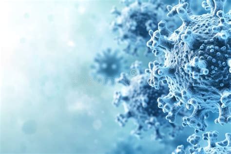 Detailed Microscopic View Of Pathogens In A Laboratory Setting Emphasizing Viral Structures