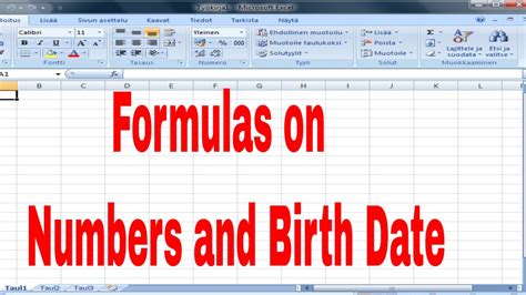 Formulas On Numbers Excel Formulas And Functions In Tamil Part 11 Youtube