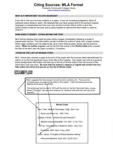 28 FREE MLA Format Samples To Download