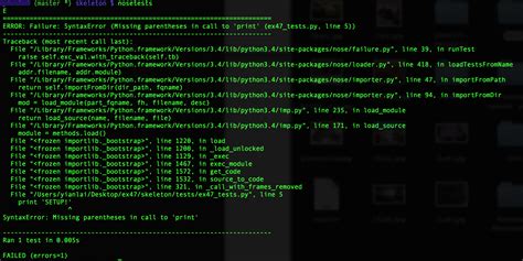Automated Tests Unknown Error With Running The Nosetests From Learning Python The Hard Way