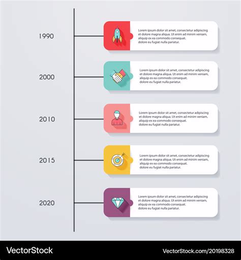 Timeline Infographic Design Templates Charts Vector Image