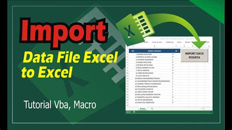Cara Import Data Excel Ke Excel Workbook Vba Excel Macro Youtube