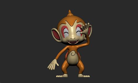 Stl File Pokemon Chimchar With 3 Poses 🐉 ・3d Print Design To Download