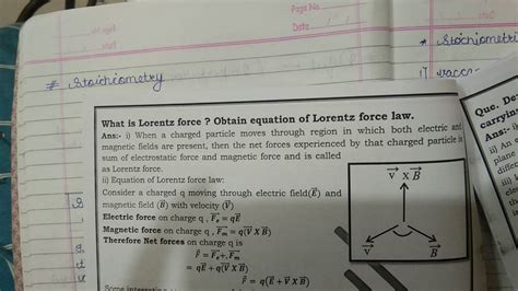 What Is Lorentz Force Obtain Equation Of Lorentz Force Law Filo