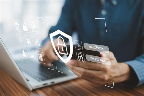 Premium Photo Businessman Using Password For Cybersecurity Concept Global Network Security