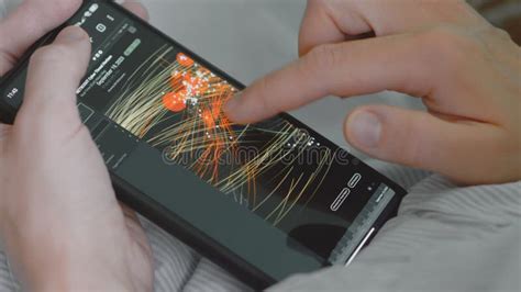 Global Cyber Attack With World Map On Mobile Phone Screen Internet Network Communication Under