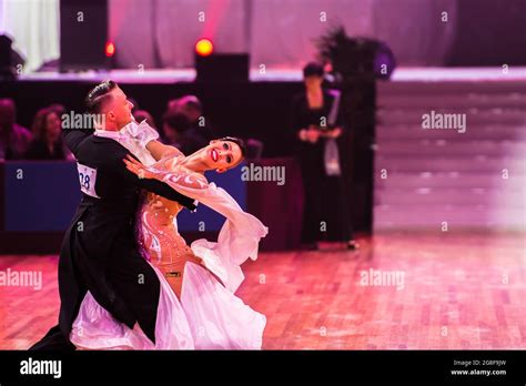 Australian Ballroom Dancers Michael Beaven And Kelsey Pincer Perform