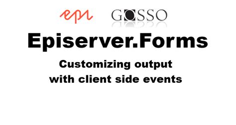 Customizing Episerverforms With Client Events Build A Quiz Gosso