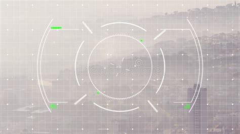 Animation Of Scope Scanning Over Cityscape Stock Video Video Of Cloud Global 276158813