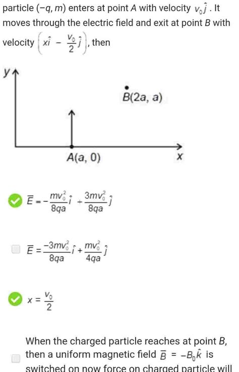 [answered] Particle Q M Enters At Point A With Velocity Voj It Moves Kunduz