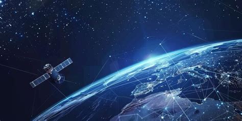 Satellite In Earth Orbit Generative Ai Premium Ai Generated Image