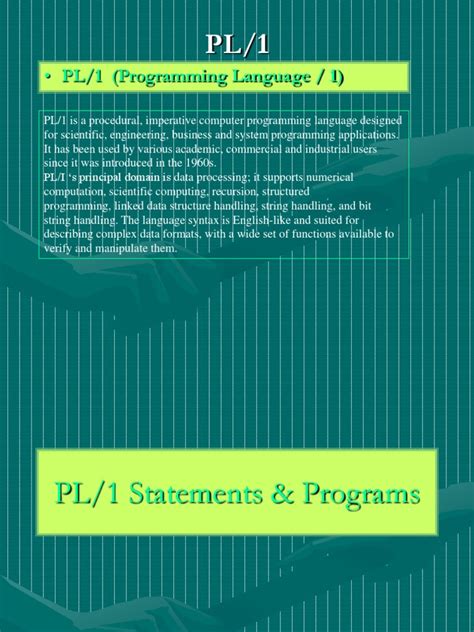 pl 1 cobol learning mainframe pdf parameter computer programming