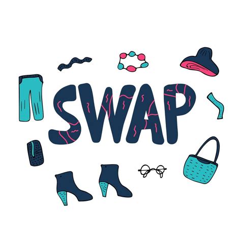 Swap Hanwritten Lettering Vector Concept Design 42593889 Vector Art