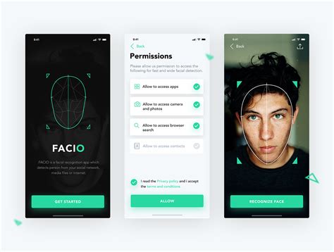 FREE Facial Recognition App PSD Sketch Behance