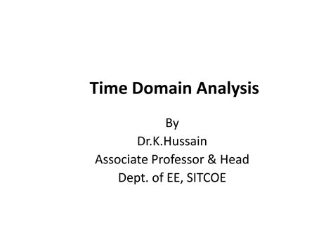 Time Domain Analysis Pdf