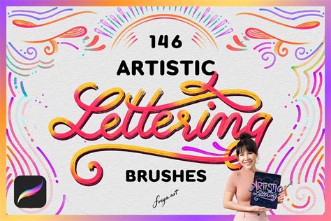 Procreate Brushes Lettering 146 Artistic Lettering Brushes