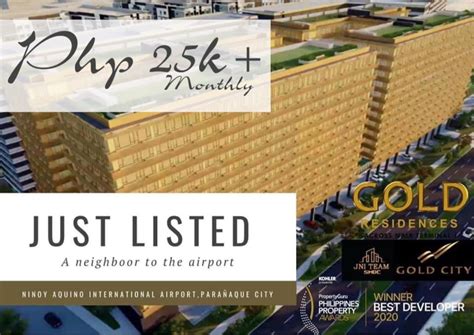 Gold Residences Naia Terminal 1 Property For Sale Apartments