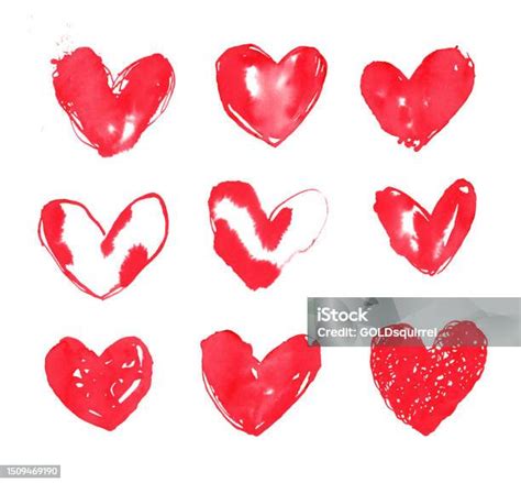 흰 종이 배경에 분리된 하트 모양 가장자리가 들쭉날쭉하고 고르지 않게 분포된 안료가 있는 원본 추상적이고 고르지 않은 개체 벡터 일러스트레이션 스케치북의 독특한 낙서 0명에