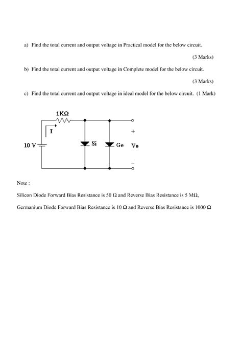 Solved A Find The Total Current And Output Voltage In