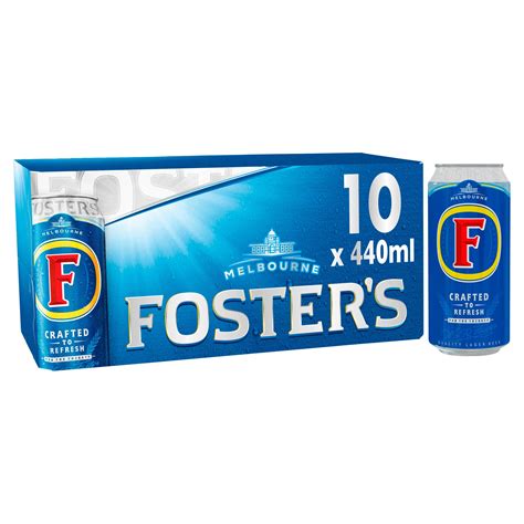 Fosters Lager Beer Can 10x440ml Beer Iceland Foods