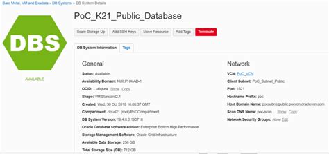 how to create database on oracle s gen2 cloud oci