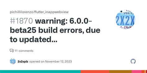 warning 6 0 0 beta25 build errors due to updated dependencies · issue 1870 · pichillilorenzo
