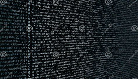 Black Background Hacker Code Stock Image Image Of Abstract Software