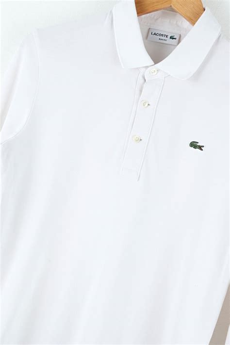 M Lacoste 라코스테 카라 긴팔티셔츠 흰색 세컨웨어