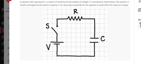 Solved A Capacitor With Capacitance C A Resistor Of Chegg Com