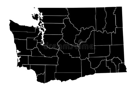 Map Us Capital City Washington With District Stock Vector