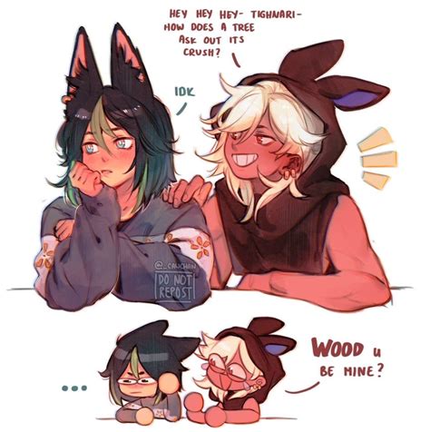 Cyno And Tighnari Милые рисунки Эскизы персонажей Тиби