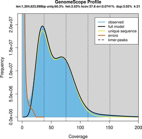 Overview Of The 21 Mer Frequency Distribution In The S Nudus Genome