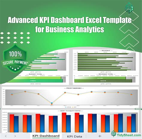 Advanced Kpi Dashboard Excel Template For Business Analytics