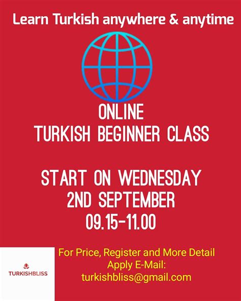 Turkish Beginner Class Start On September
