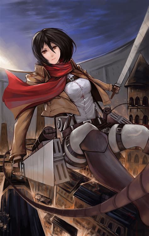 Mikasa Ackerman Shingeki No Kyojin Drawn By Feef Danbooru