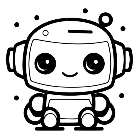 Premium Vector Cute Robot Cartoon Character Vector Illustration In