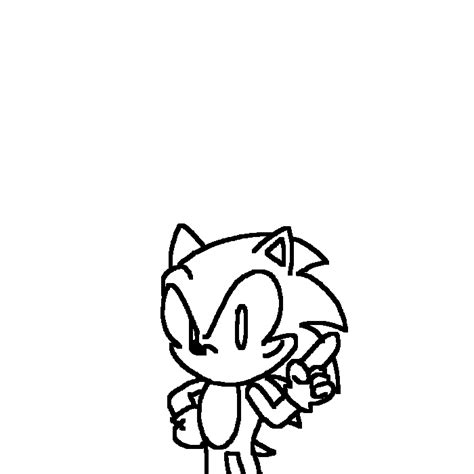 Pixilart Sonic Finger Wag By Tristan777
