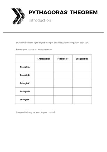 Pythagoras Theorem Complete Lesson Teaching Resources