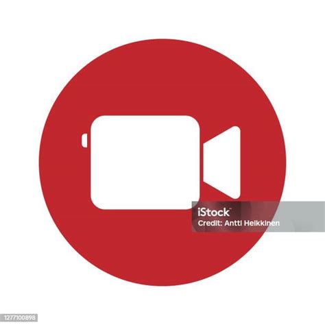 비디오 카메라 아이콘입니다 간단한 모양 필름 필름 기호 응용 프로그램 및 웹 인터페이스 기호입니다 캠코더 버튼 벡터 일러스트 이미지입니다 흰색 배경에 격리 0명에 대한 스톡