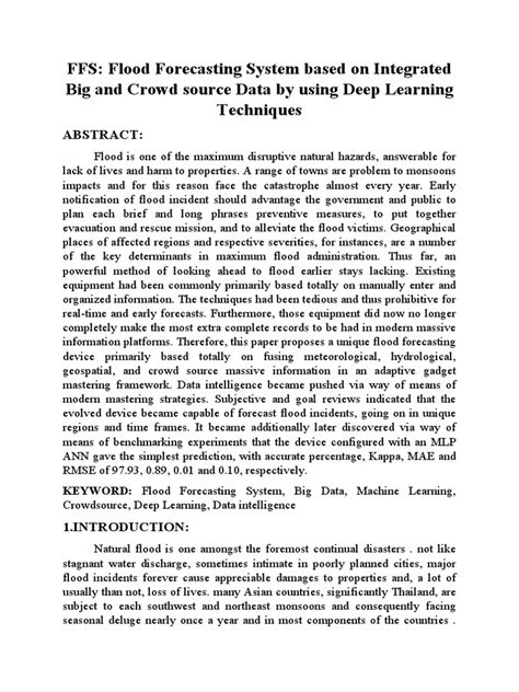 Flood Forecasting Pdf Regression Analysis Linear Regression