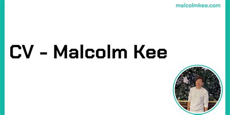 Cv Malcolm Kee