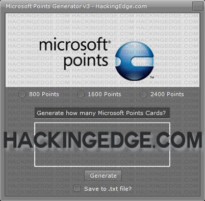 Microsoft Points Generator