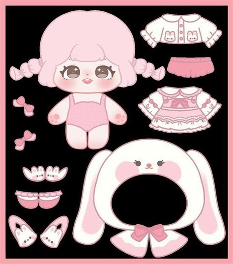 Pink Doll Cute Hello Kitty Printables Paper Dolls Hello Kitty Drawing