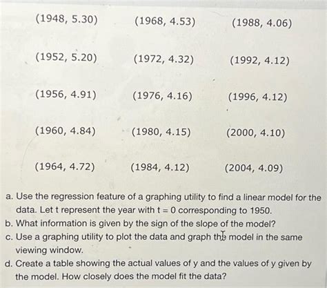 Solved The Following Ordered Pairs T T Represent The Chegg