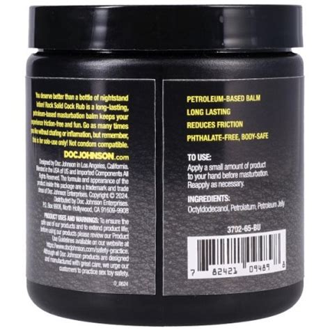 Rock Solid Cock Rub Cums In Handy Masturbation Balm 6 3oz Sex Toys
