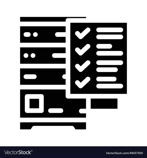 Data Validation Database Glyph Icon Royalty Free Vector Data Validation Database Glyph Icon Royalty Free Vector