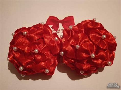 Ластици за коса с перли Аксесоари за майката и детето Плевен Комплект ръчно изработени