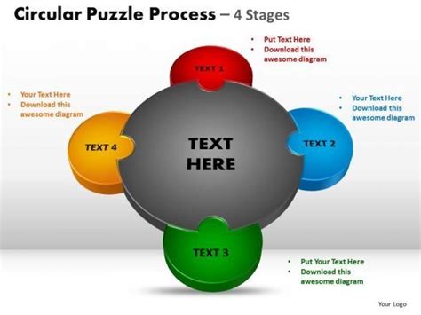 PowerPoint Layouts Leadership Circular Puzzle Ppt Theme