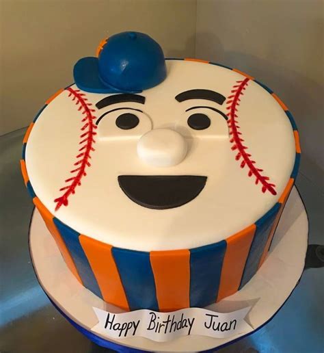 Mets Theme Birthday Cake Baseball Birthday Cakes Birthday Cake Cake